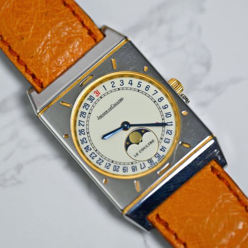 Jaeger-LeCoultre - Jaeger-LeCoultre Steel Tank Moon phase Quartz 400.6. ...