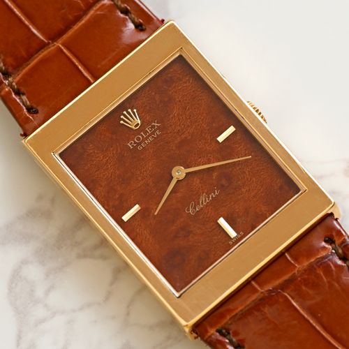 Rolex - Rolex 18K Yellow Gold Cellini Wood Pattern Dial 5071/8